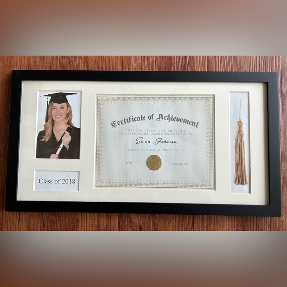 Wall Decor | 1x20 Diploma Or Certificate Shadow Box Frame With Photo ...